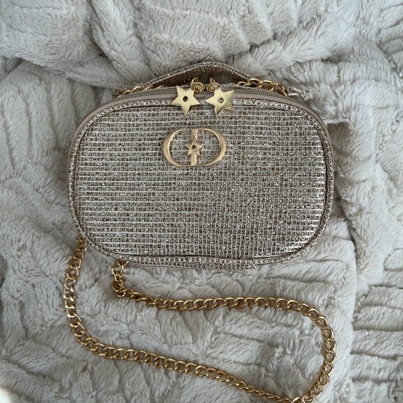 Dior | Bags | Christian Dior Limited Edition Gold Vanity Case Crossbody ...